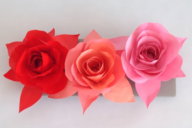 We Made This Home: Pink & Green Handmade Paper flowers