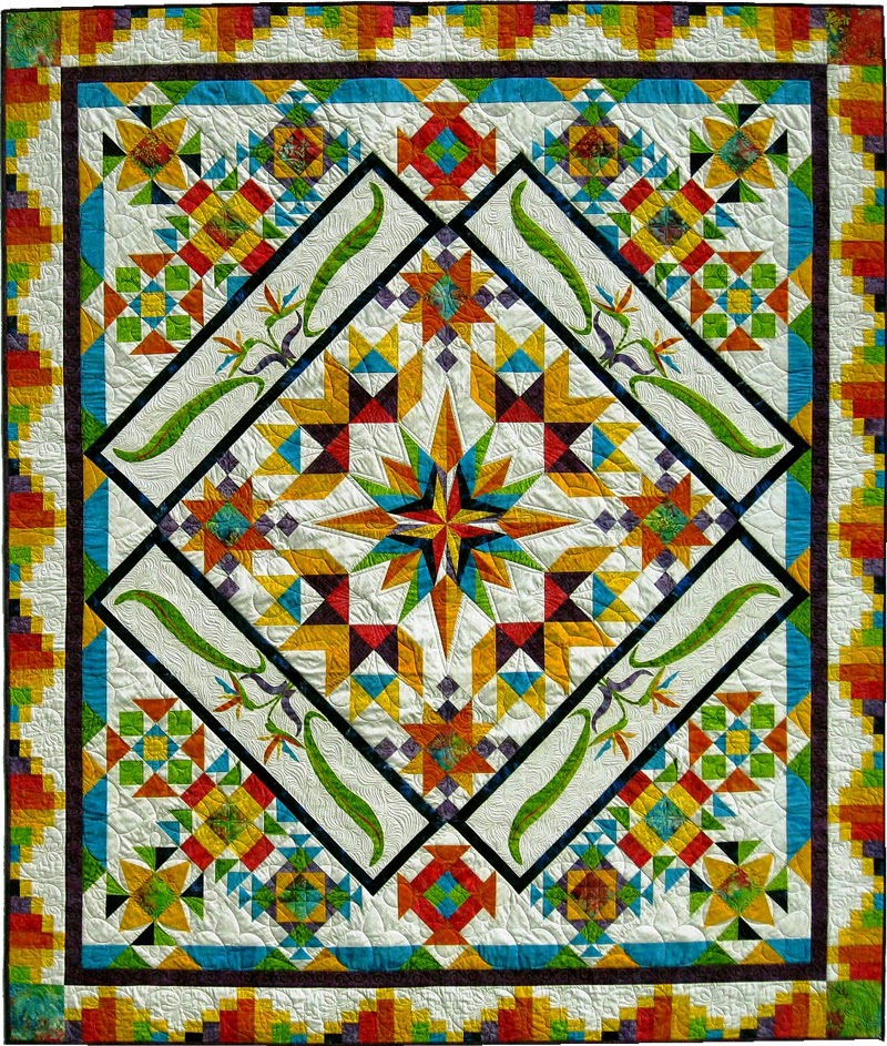 Bright Hopes Quilting: Colorful Tropics Block of the Month 2014