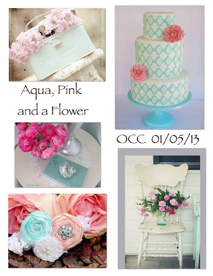 Our Creative Corner: Color Challenge - Aqua and Pink + Flower