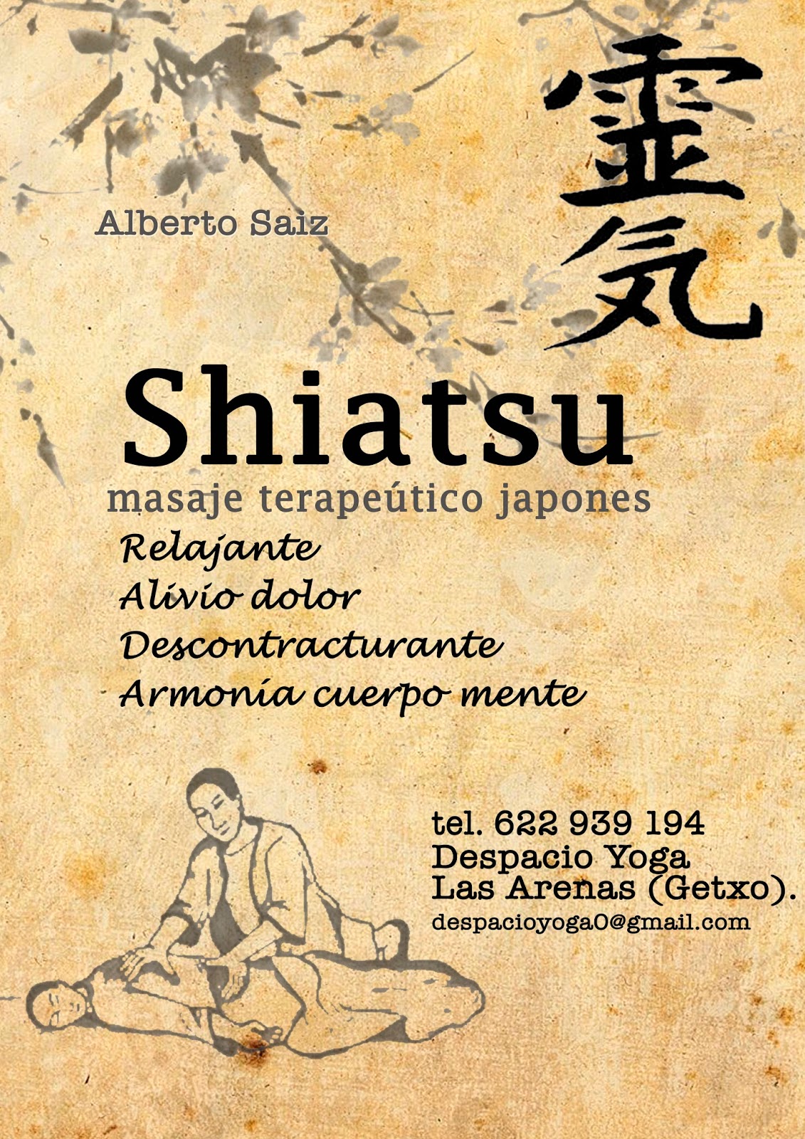 Alberto Saiz: Masaje shiatsu. 8/5/16. Bilbao.
