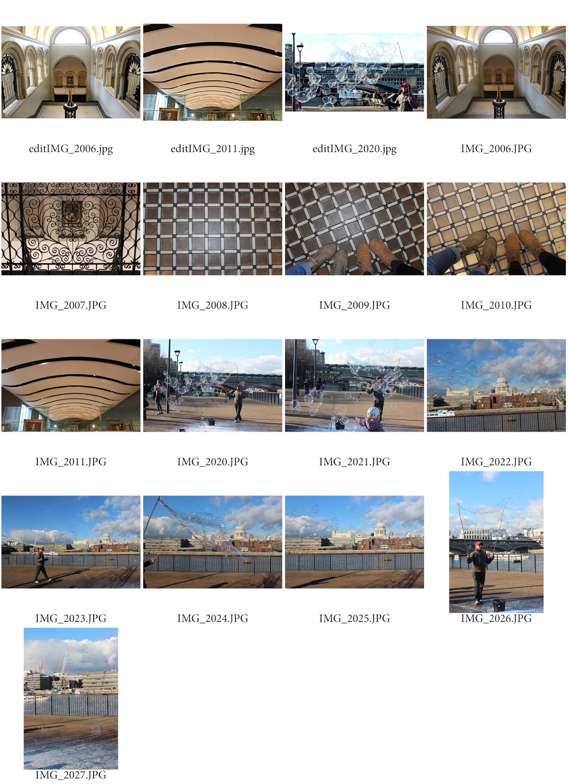 Ellie Unit 4 Photography: Contact Sheet - Shoot 1