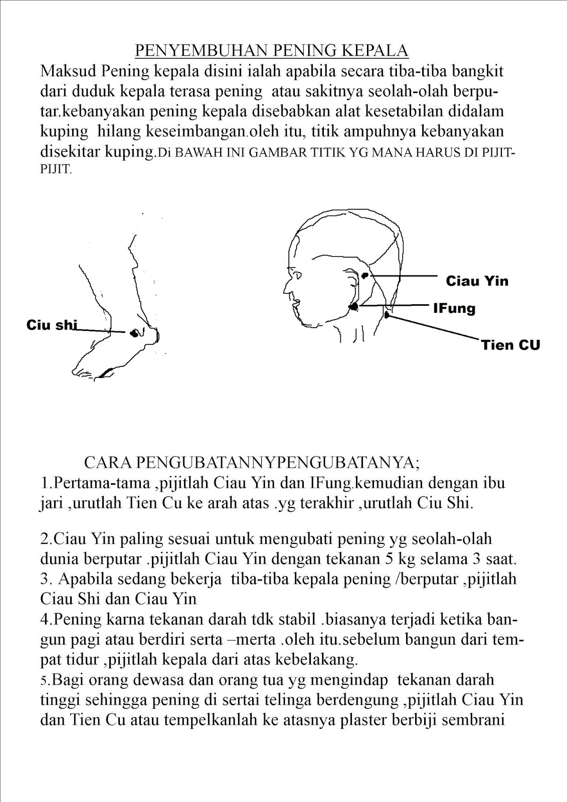 RAHASIA TABIR ILAHI: CARA MENGATASI PENING KEPALA