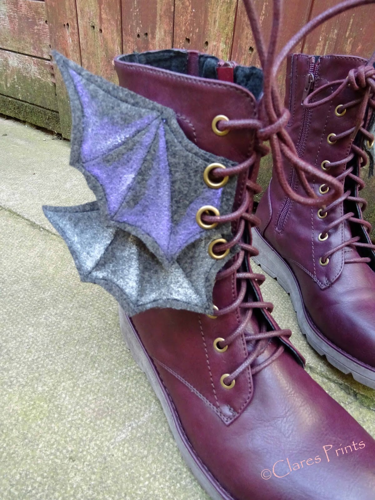 Clare Sherwen Printmaker/Painter: Steampunk Boot Wings