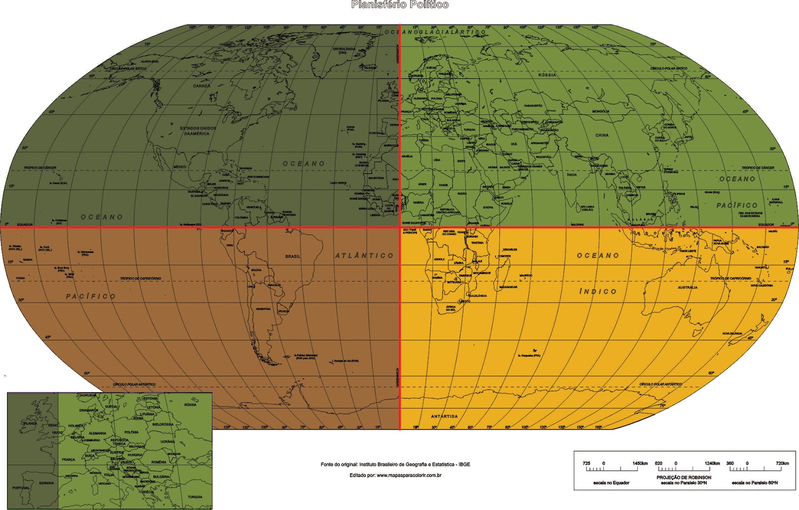 Neo Geographiká: KEN - Mapas dos Hemisférios