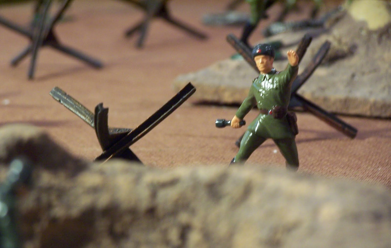 WWII Plastic Toy Soldiers: Soviet Infantry in Action