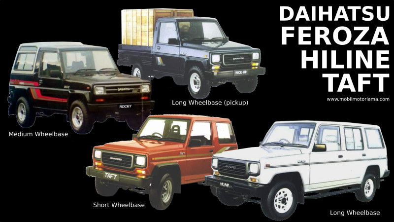 Jenis dan Perbedaan Daihatsu Taft, Hiline dan Feroza