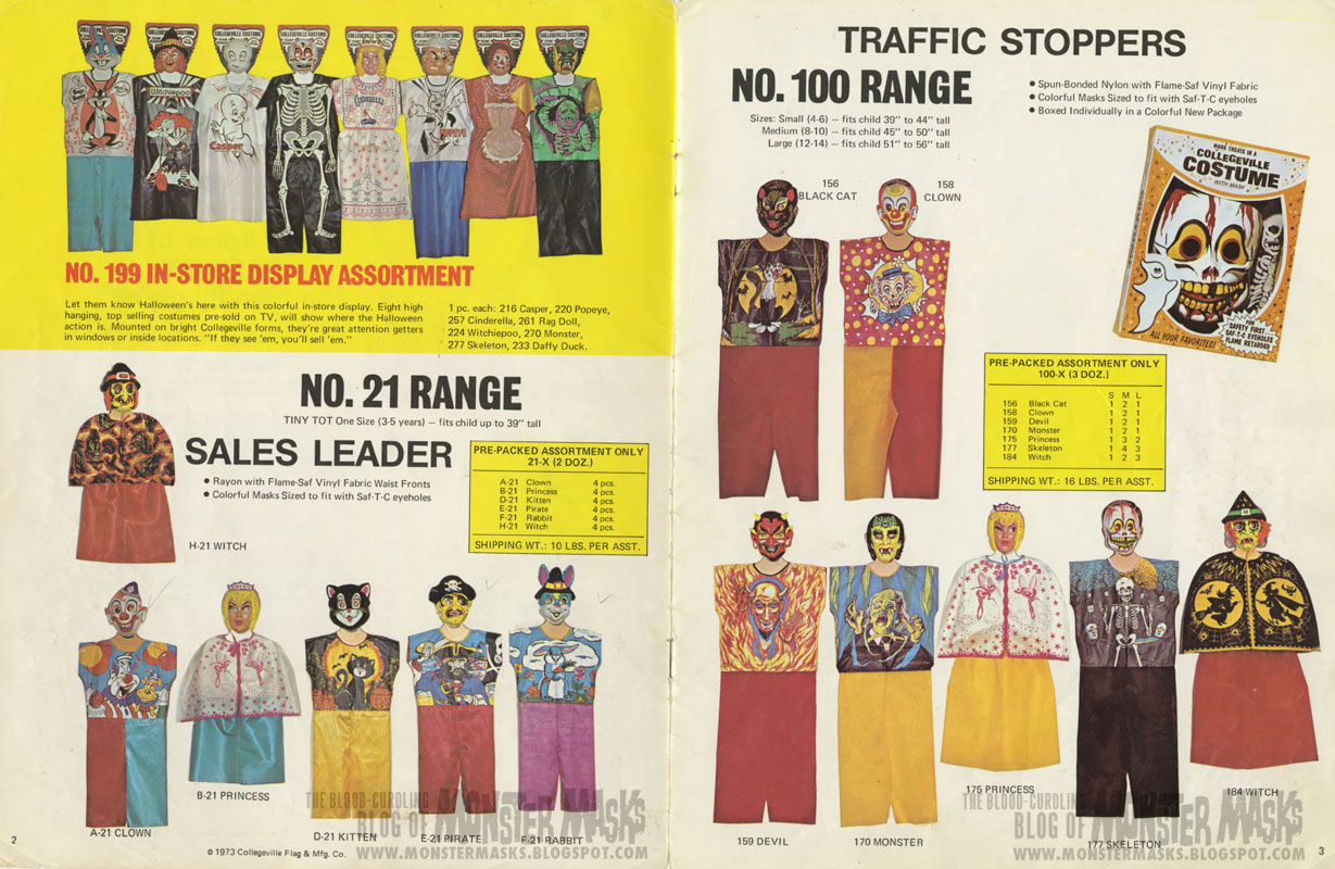 1973 Collegeville Costume Catalog | Blood Curdling Blog of Monster Masks