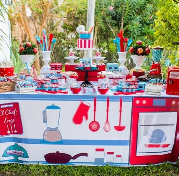 Fiesta temática de mini chef