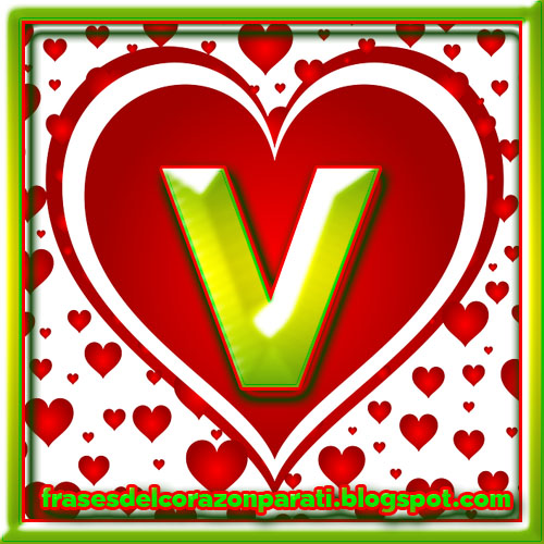 Frases para tu Corazón: Alfabeto Marco Corazones Amor