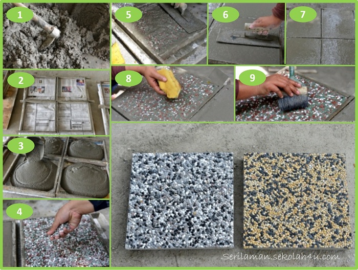 Teknik Membuat Batu Pemijak Pebble Stone Wash | Seri Pinang