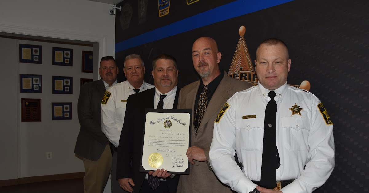 Calvert County Sheriff's Office: WINDSOR AWARDED GOVERNOR'S CITATION