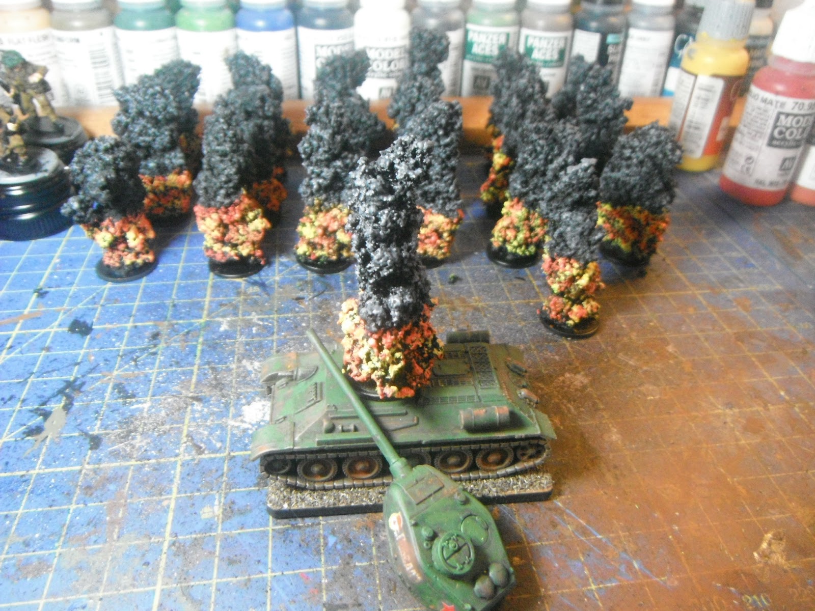 A figure painting therapy project.: Simple explosion markers for Flames ...