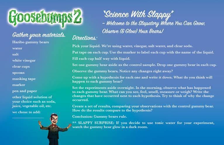 Celebrate Goosebumps 2 - Science with Slappy!