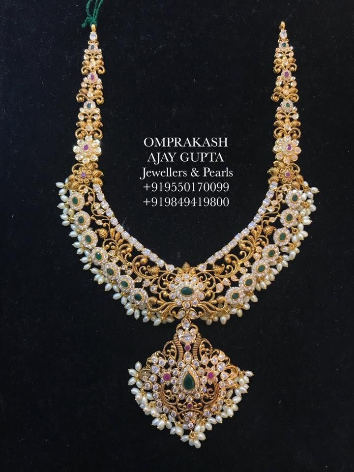 Grand Flat Diamond Sets by Omprakash Jewellers - Jewellery Designs