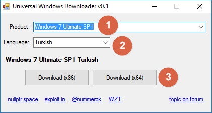 Universal Windows Downloader ile Windows 7, 8.1, Windows 10, Ofis ...