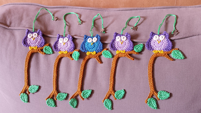 Ergahandmade: Crochet Little Owl Bookmark + Free Pattern
