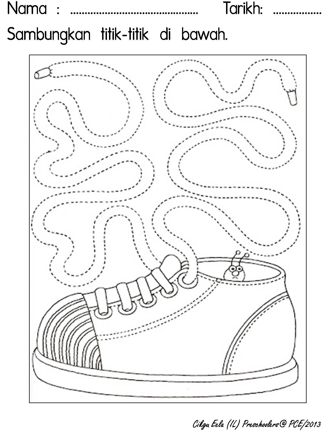 Lembaran Kerja Prasekolah Latihan Kemahiran Asas Menulis Huruf Set 3 ...