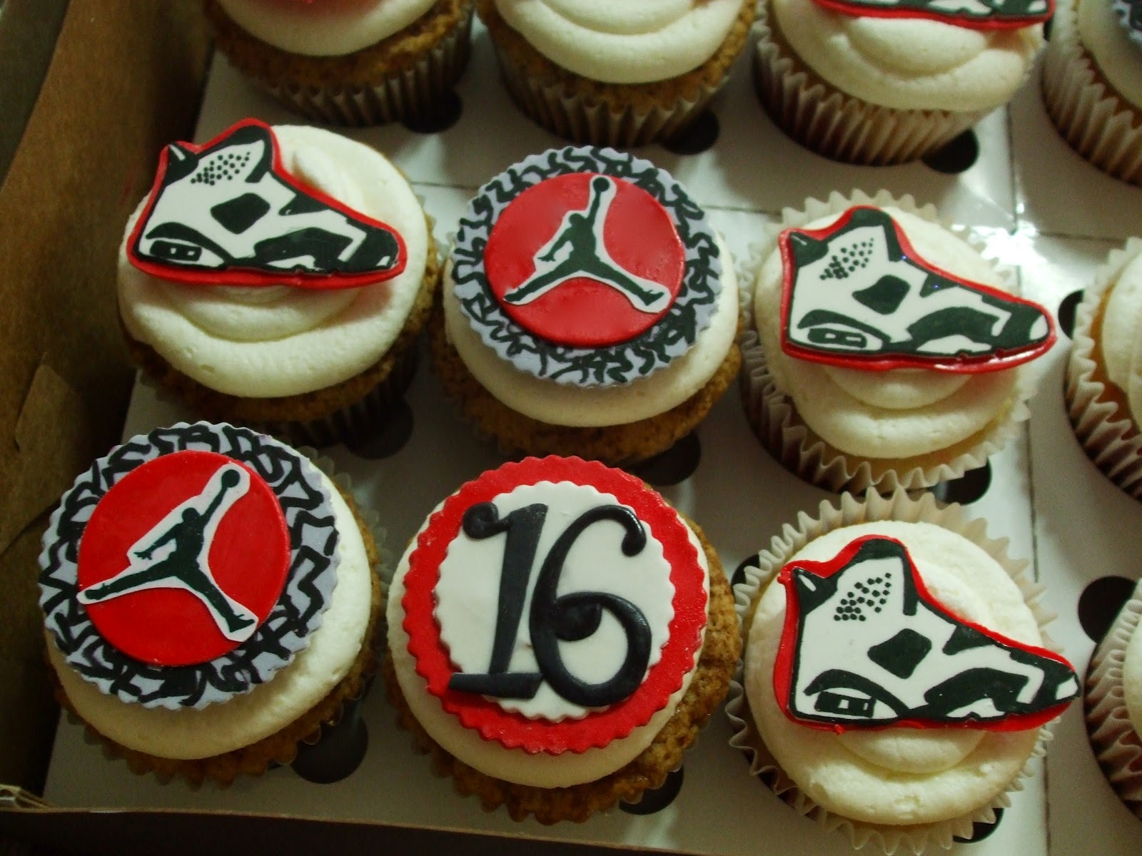 Cakes by Paula: Air Jordan 6 Birthday Cupcakes
