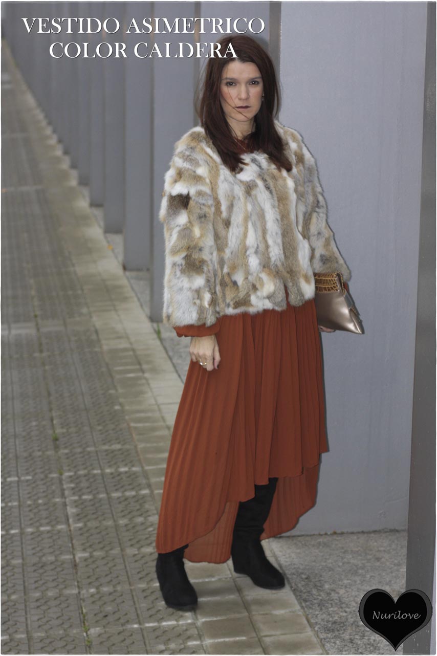 Vestido asimétrico caldera | NuriLove