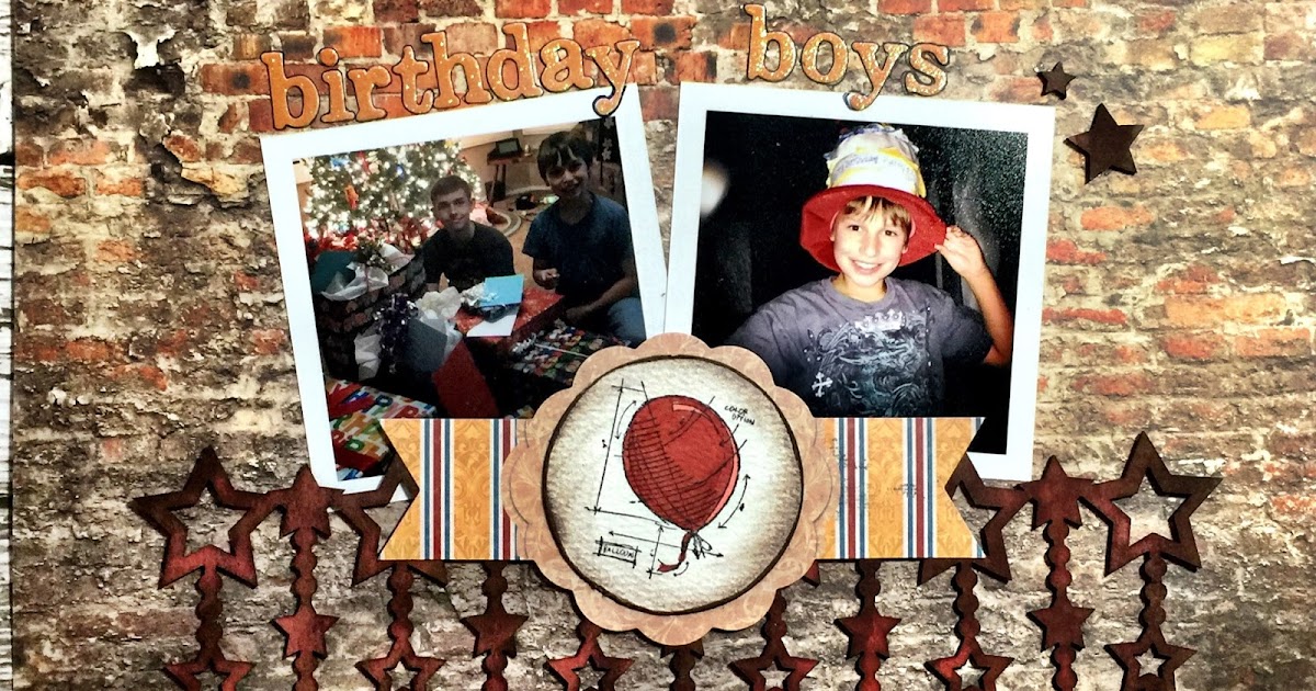 Scrappy Cafe: Masculine Birthday Layout