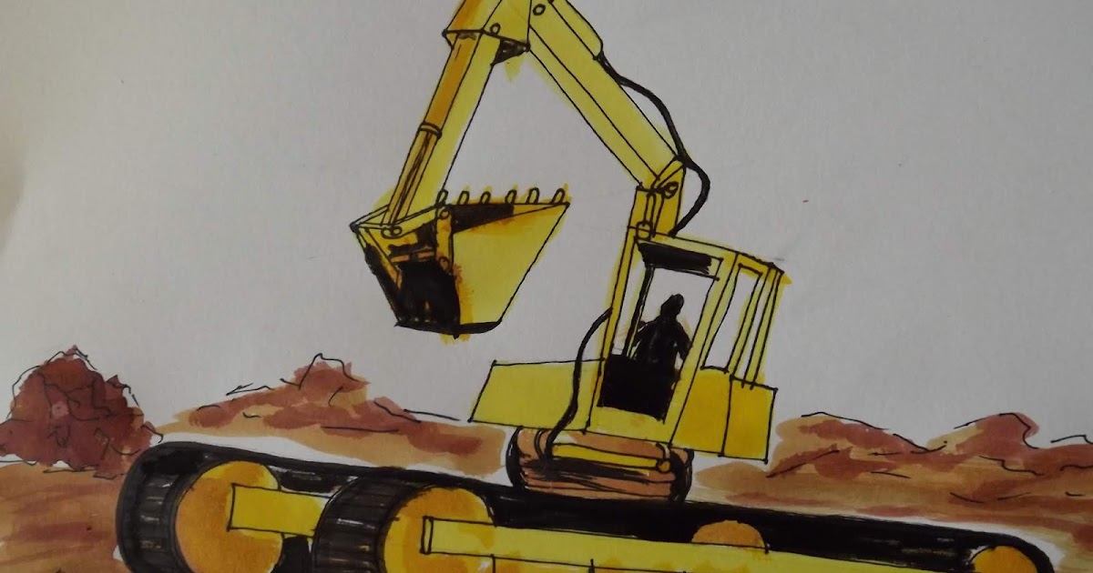 A Pretty Talent Blog: How to draw: An Excavator