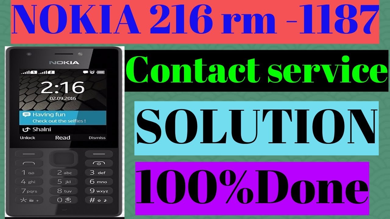 Gsm Khattak: Nokia 216 Contact Service Solution