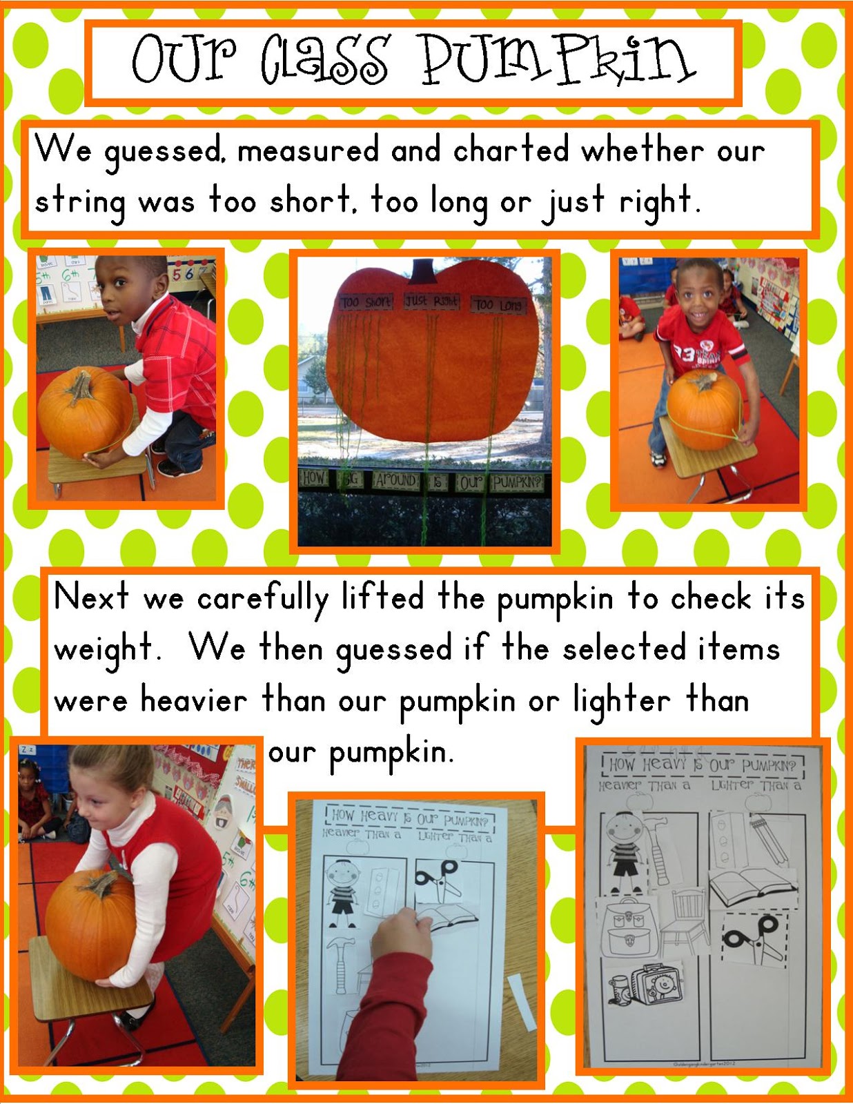 Golden Gang Kindergarten: Pumpkins and Bats