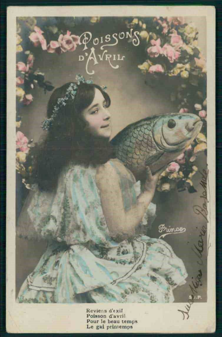 27 April Fools' Day Postcards of the 1910s Featuring Lucky Fish Pretty ...