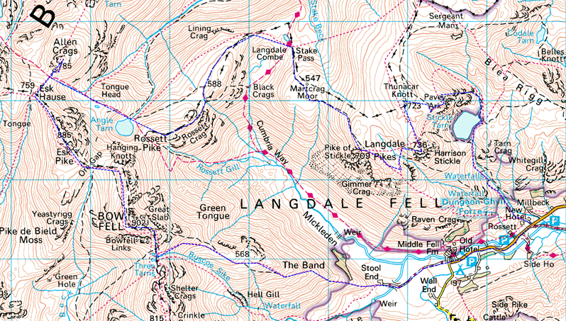 My Walking Log: MAP - Langdale Challenge