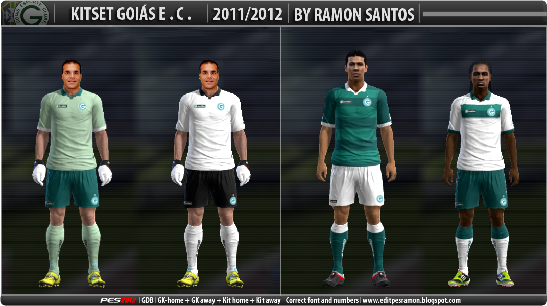 Kitset Goiás E.C. - PES 2012 ~ Edições by Ramon | Kits, faces, menus e ...