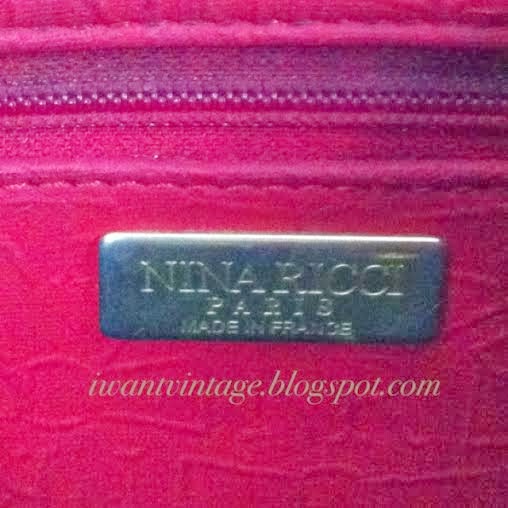 I Want Vintage | Vintage Designer Handbags: Nina Ricci Chain Bag in Red