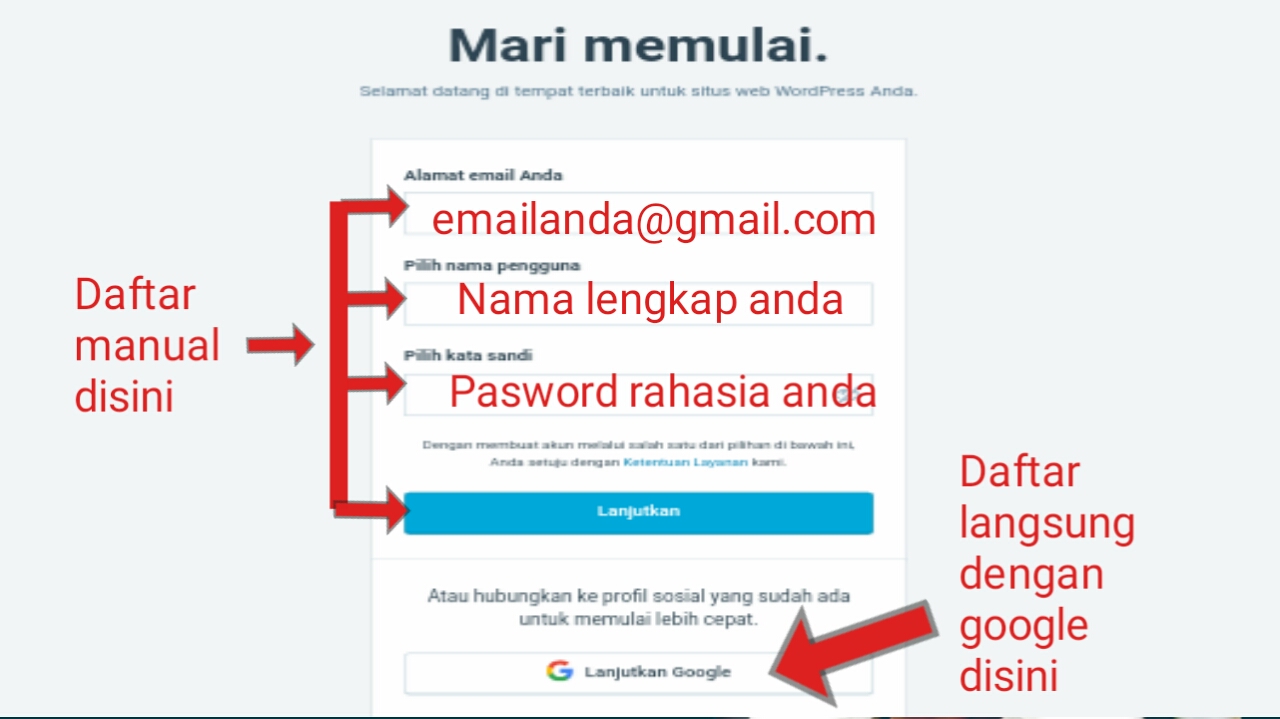Cara membuat website free menggunakan wordpress