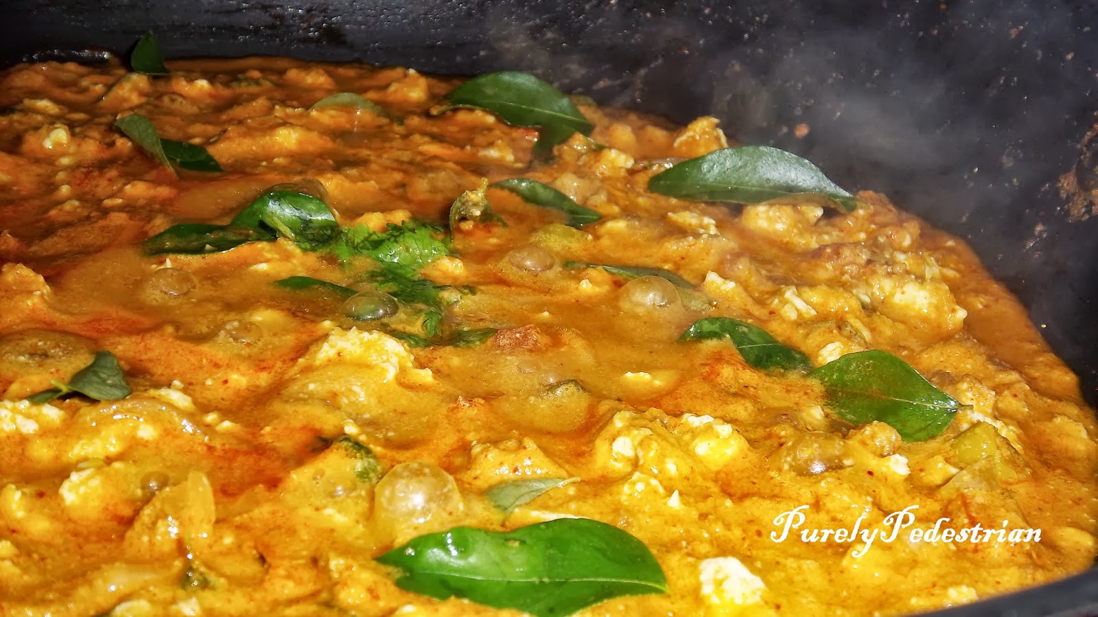 Purely Pedestrian: Naadan Mutta Curry / Pacha Thenga Aracha Motta Curry ...