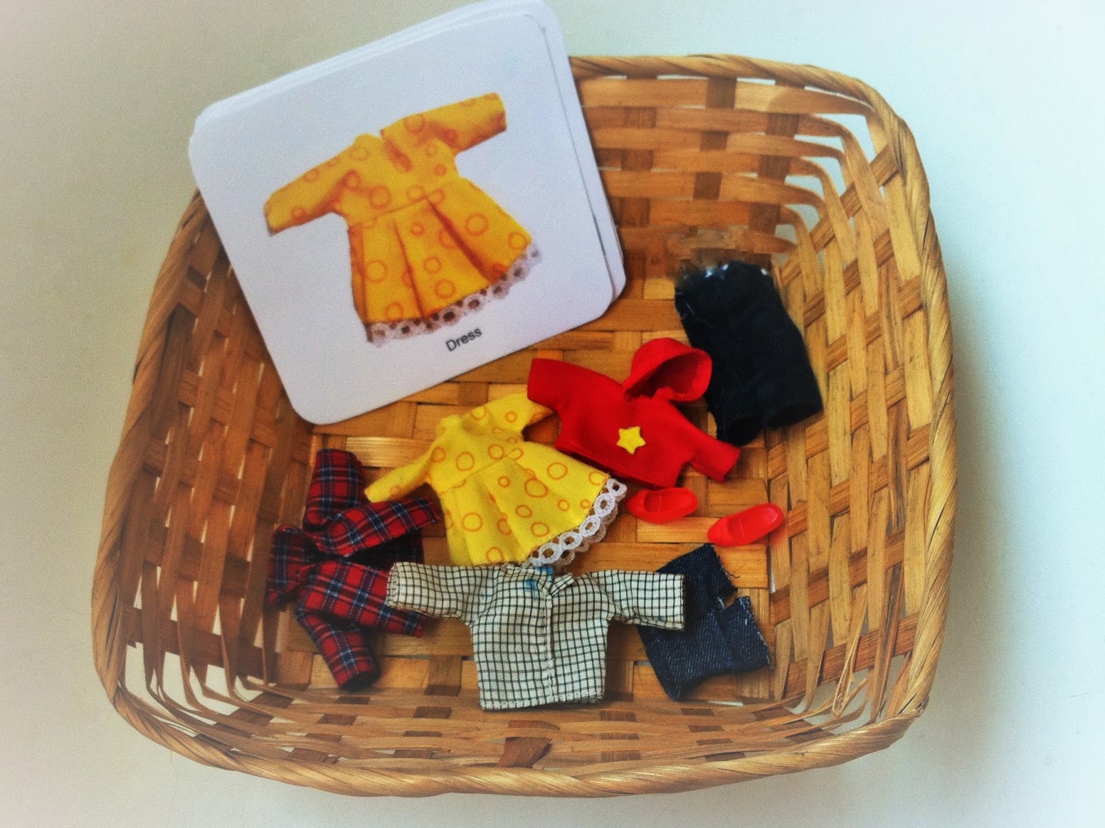 Let's Play Today! -by Auntie J: Montessori Inspired Clothing Match Basket