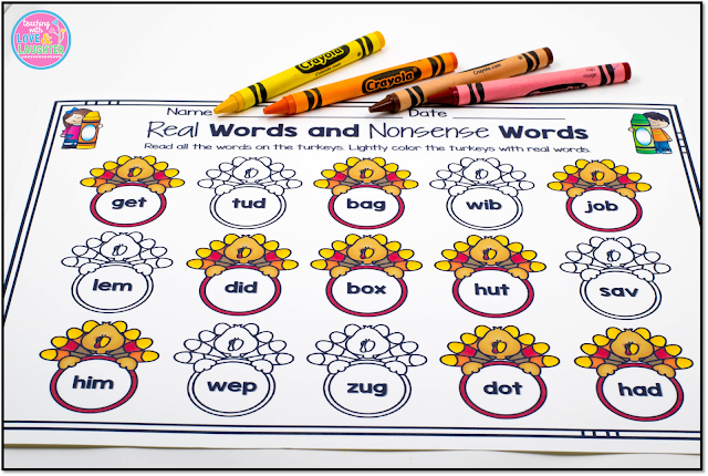 Teaching With Love and Laughter: Thanksgiving Literacy Center Activities