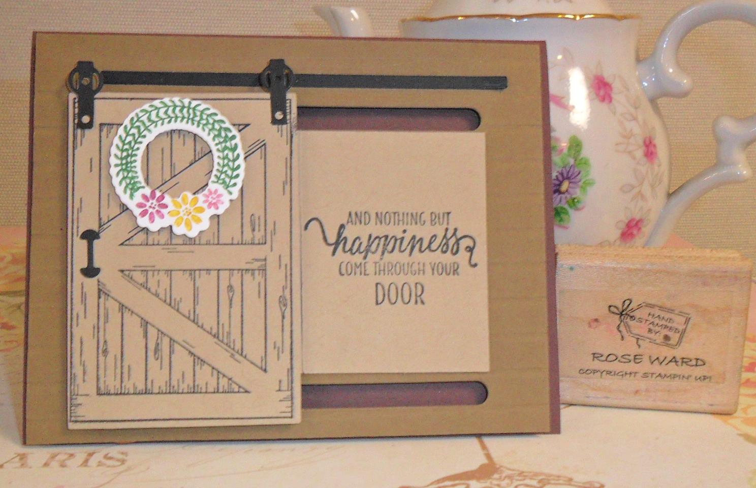 Stampersdelight: Stampin Up Sliding Barn Door Card