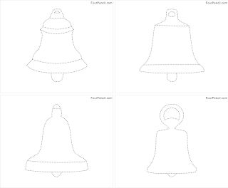 Four Dotted: Free printable Bell dotted drawing worksheet/activity for kids