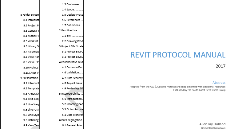 BIM Aficionado: Revit Protocol Manual