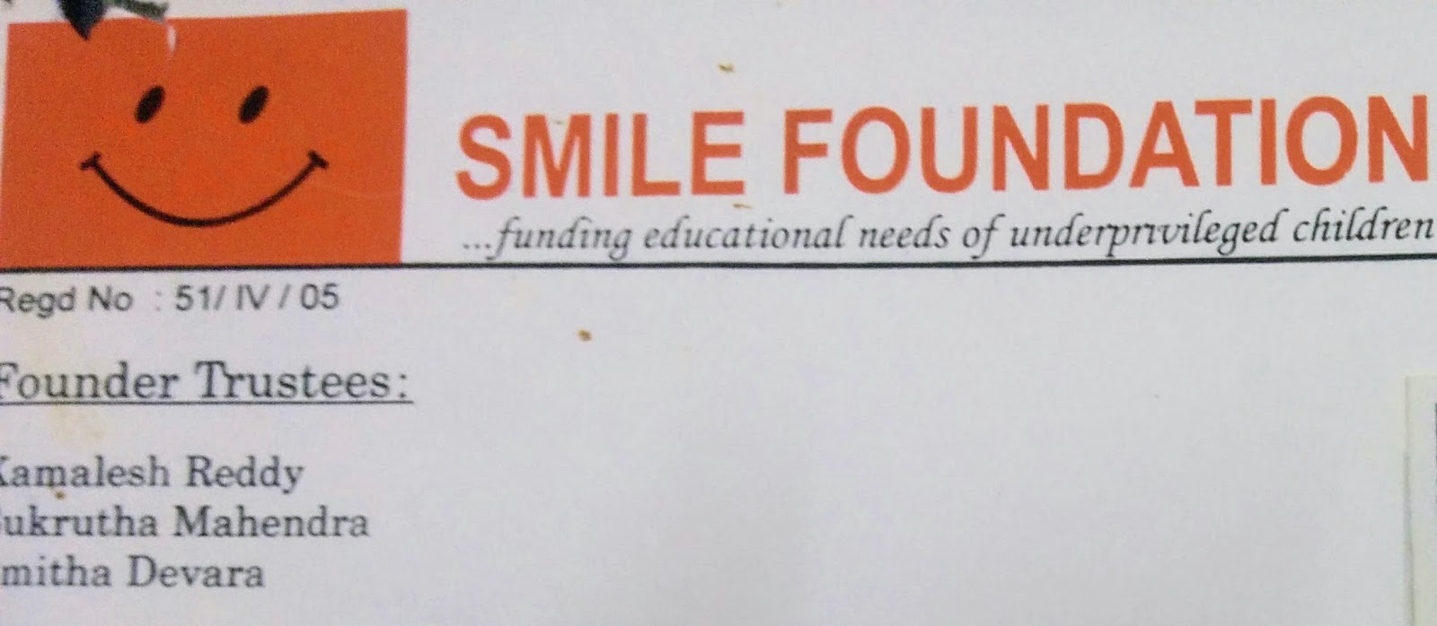 Keep Smiling...............: Smile Foundation