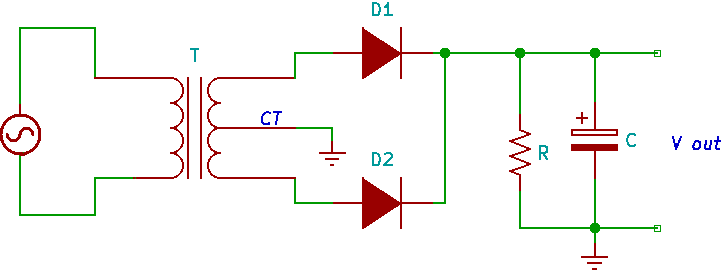 Filter RC pada Rectifier