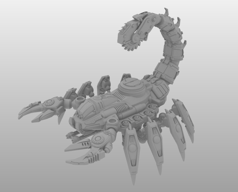 Detailing Out The Main Hull Of The Scorpion Mech