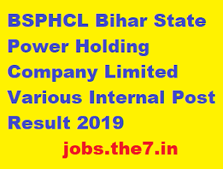 BSPHCL Bihar State Power Holding Company Limited Various Internal Post ...