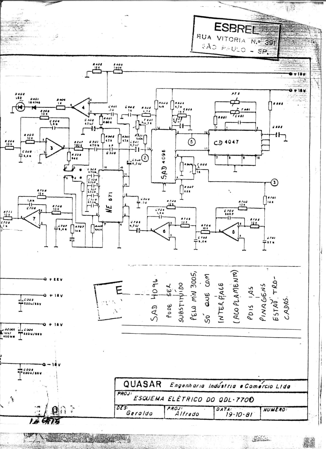 Vintage 70 80: Esquemas Quasar (diversos)