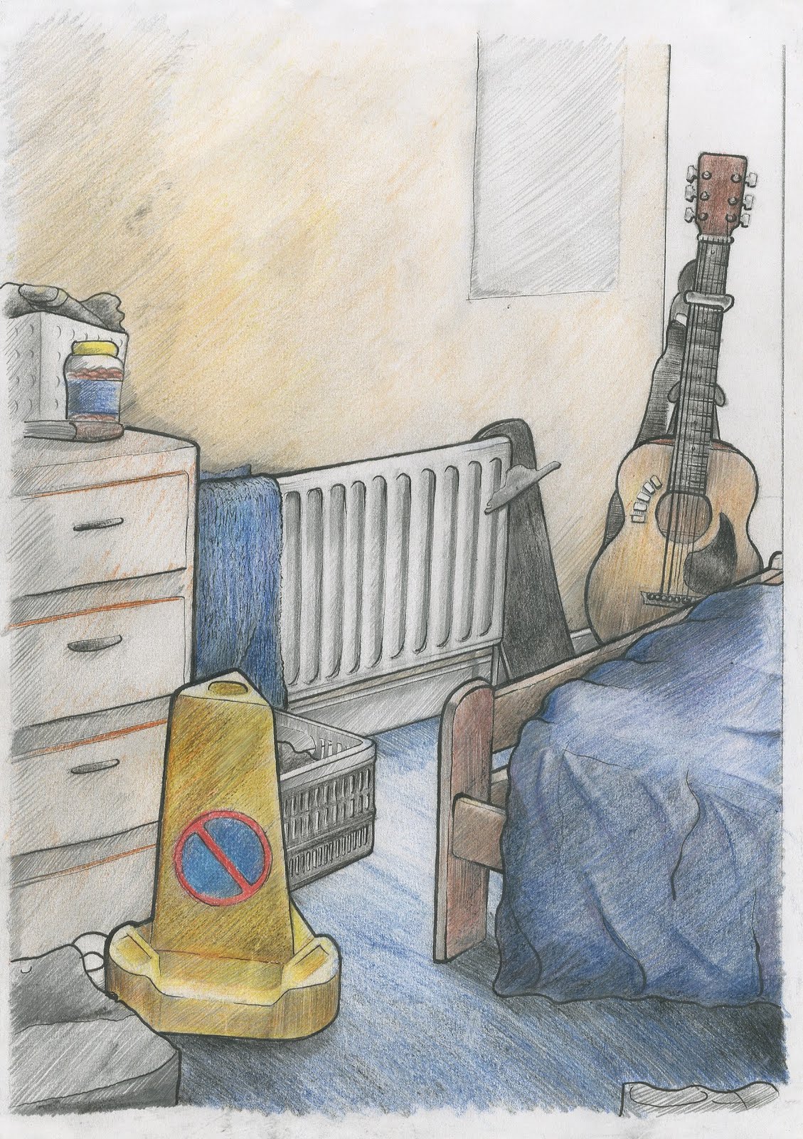 Nikul Makwana Art.: Tonal Bedroom Drawings..