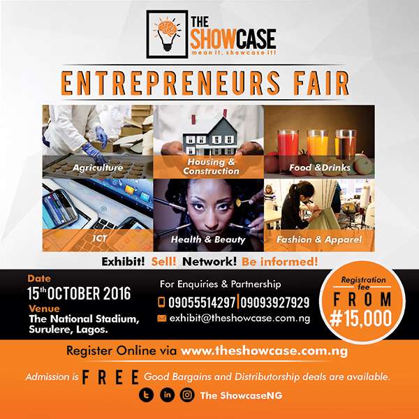 Register Now For The ShowCase Entrepreneurs Fair 2016