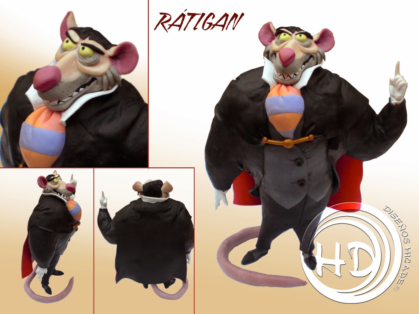 Diseños Hicade: Figura de Rátigan (Básil, el ratón superdetective)