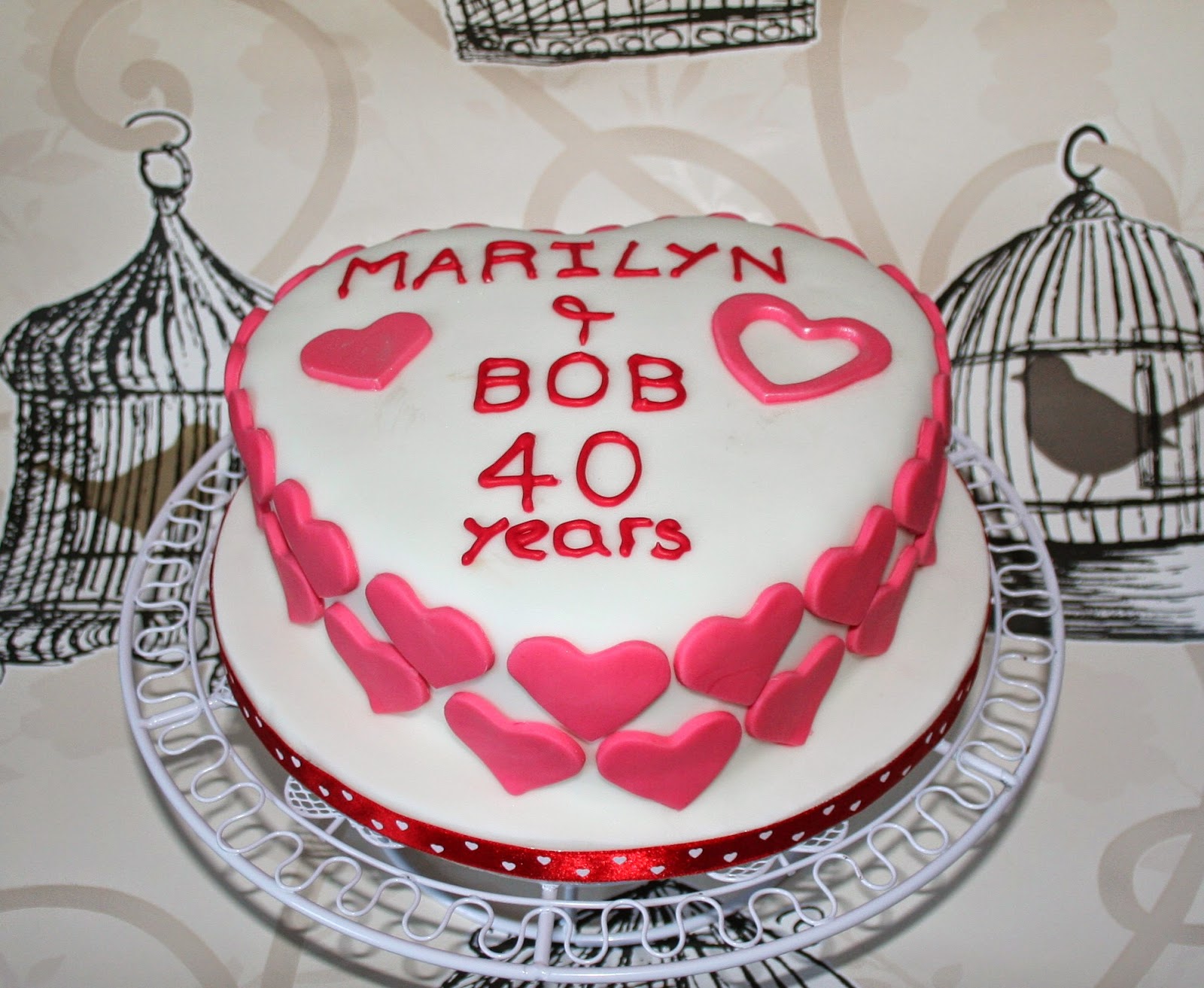 Chintzy Cakes: Heart Anniversary Cake