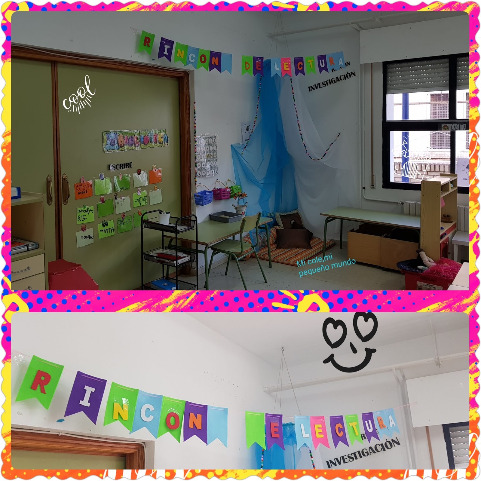 MI COLE, MI PEQUEÑO MUNDO: RINCÓN DE INVESTIGACIÓN Y JUEGOS DE LETRAS