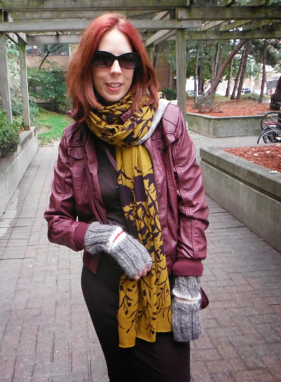 The Purple Scarf: My Style: Hot Burgundy Leather!