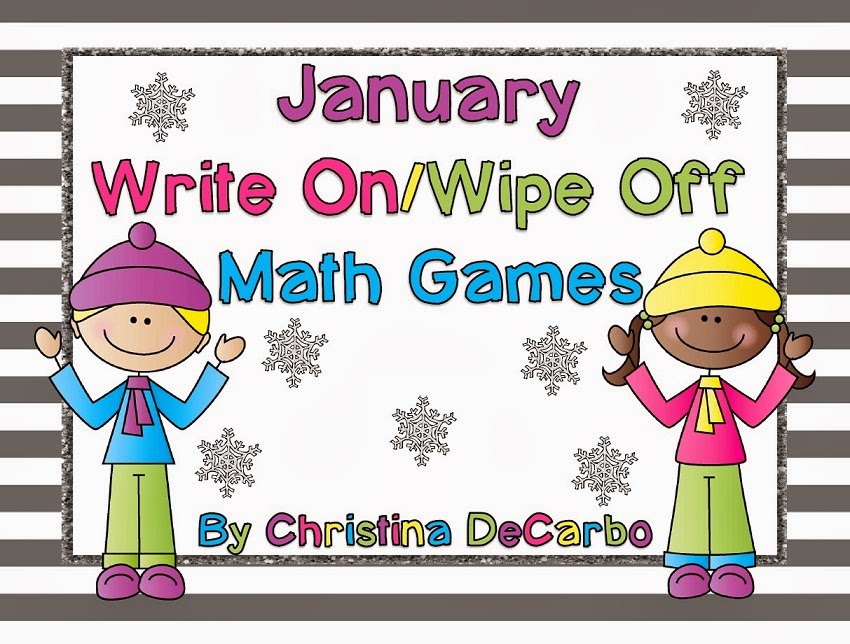 January Write On/Wipe Off Math Games - Miss DeCarbo